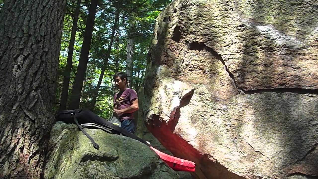 Power and Grace v3 - Boulder Natural, Pawtuckaway Bouldering - Watch ...